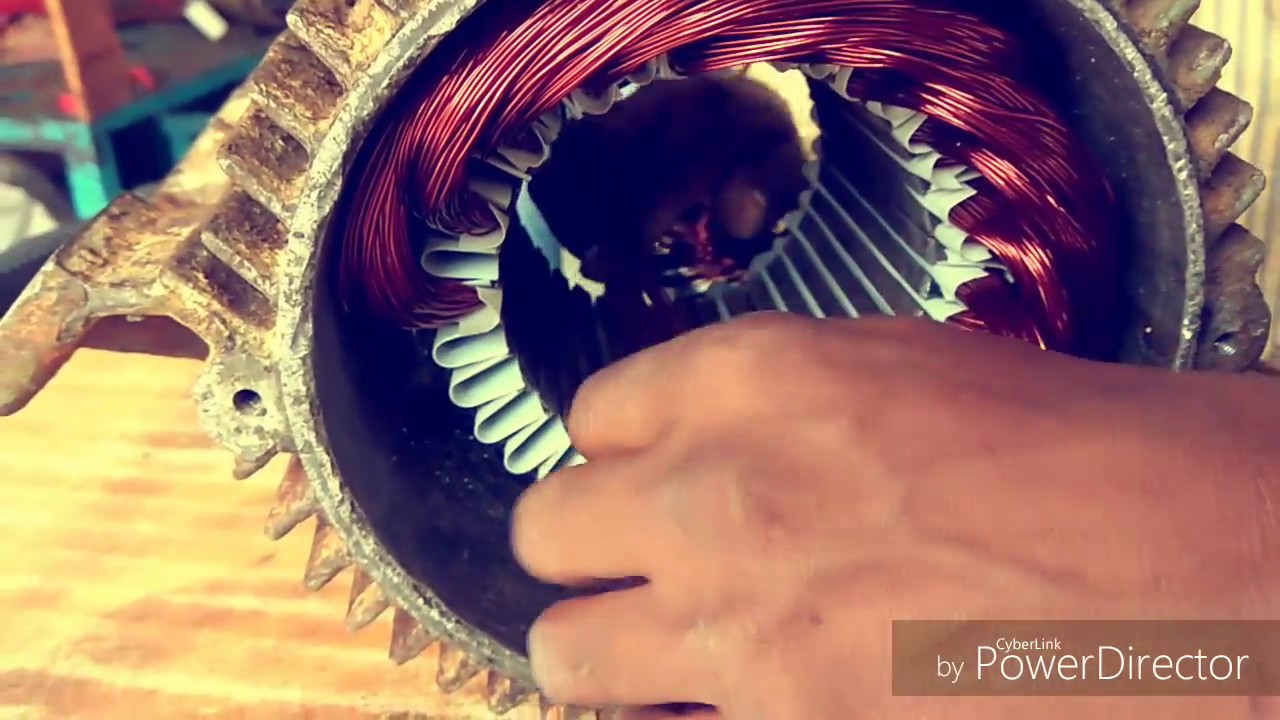 Industri 3.phase.. 3.hp motor rewinding - YouTube