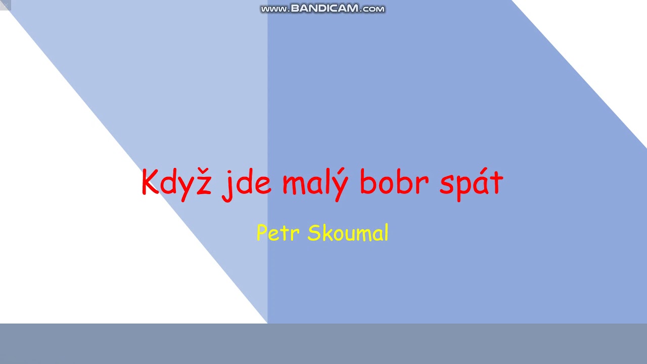 Když jde malý bobr spát TEXT - YouTube