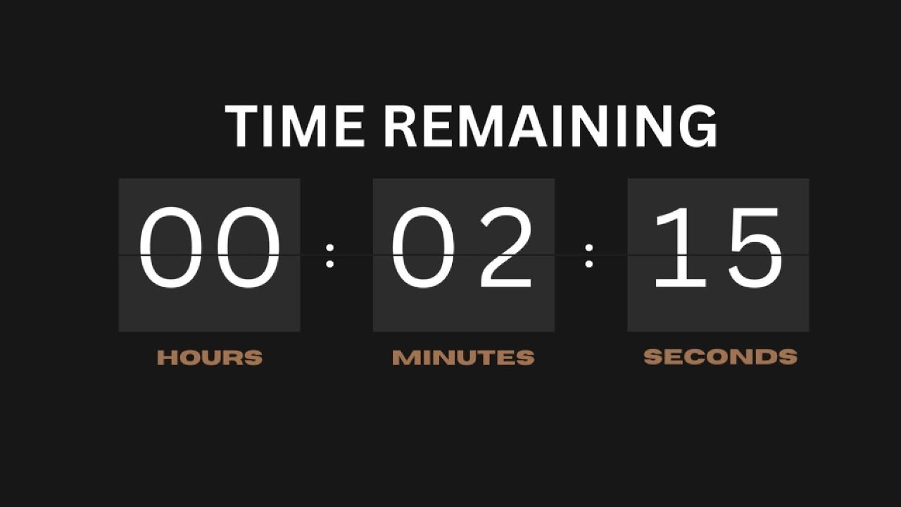 2 Minute 15 Second Countdown Timer - YouTube