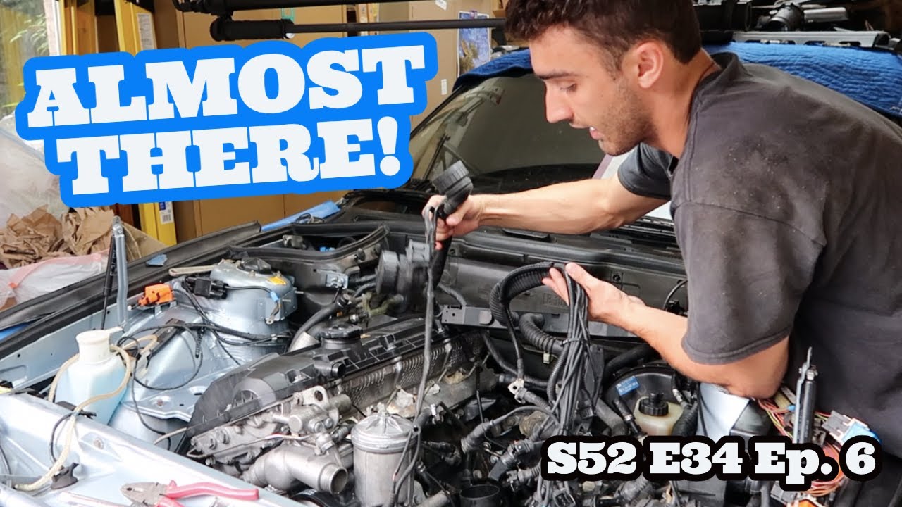 Completing the S52 Swap | Wiring, Exhaust, and Intake! S52 E34 Swap Ep ...