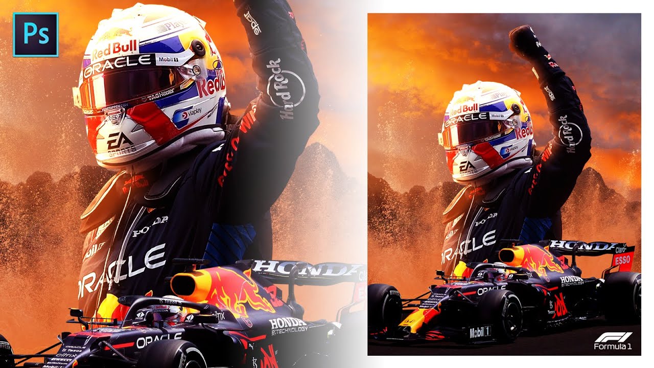 F1 Poster - Photoshop Tutorial - YouTube