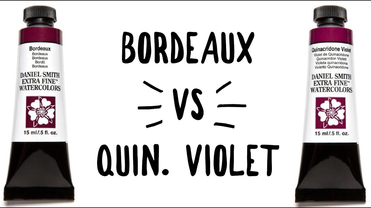 Daniel Smith Color Showdown S2E6: Bordeaux vs Quinacridone Violet - YouTube