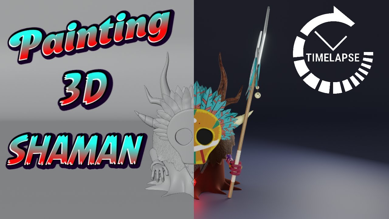 Painting 3D character - Shaman in Blender! | Timelapse - YouTube