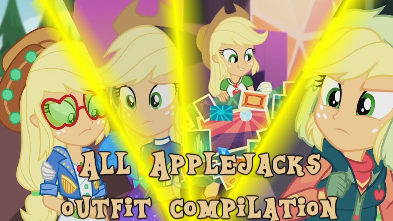 All AppleJack Outfits-Equestria Girls Series - YouTube
