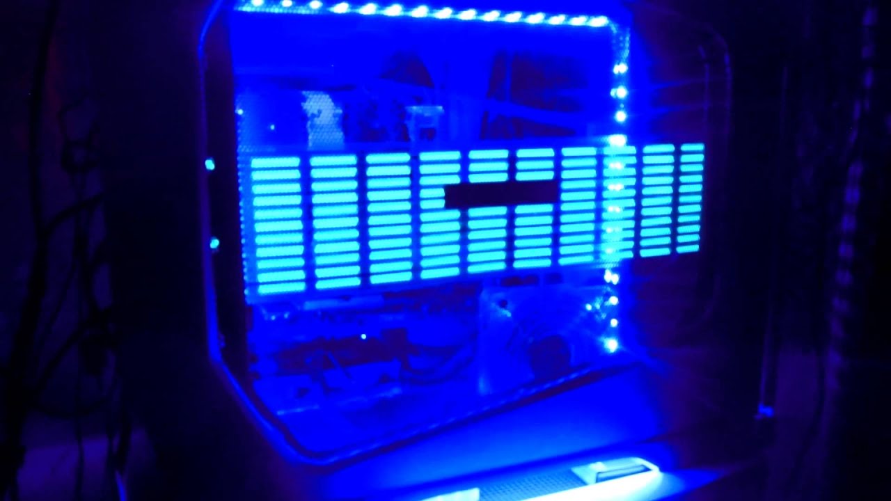 New case mod Blue EQ lights v2 0 - YouTube