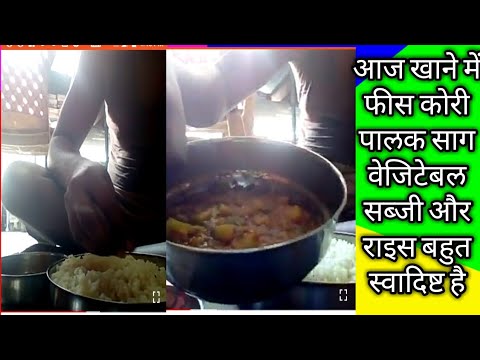 Indian Fish Curry, Palang Saag Vegetable Sabji And Rice Eating Indian ...