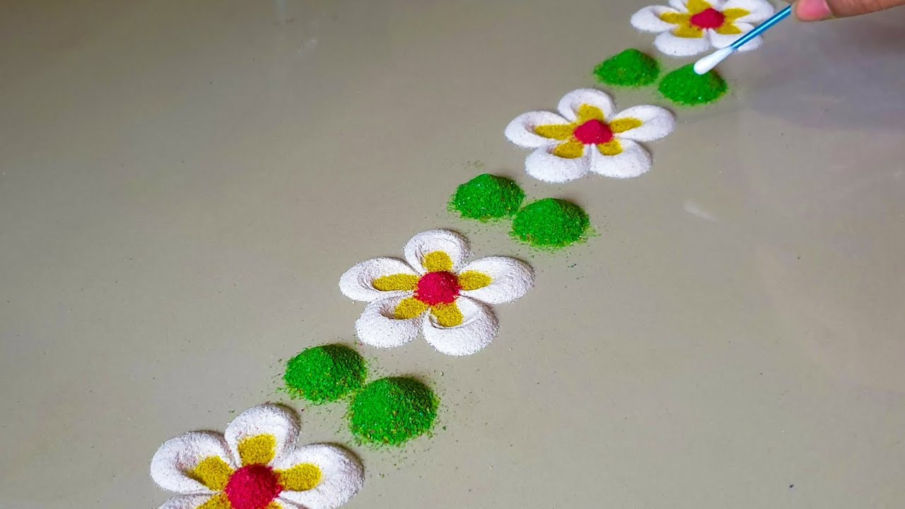 Border Rangoli Designs. Simple White Rangoli. Border Rangoli. Rangoli ...