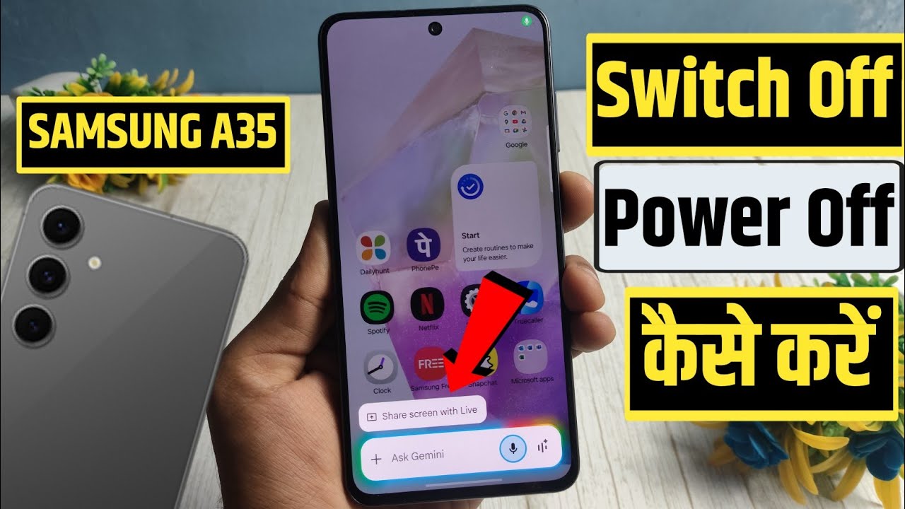 how to switch off samsung a35 | samsung galaxy a35 power off kaise kare ...