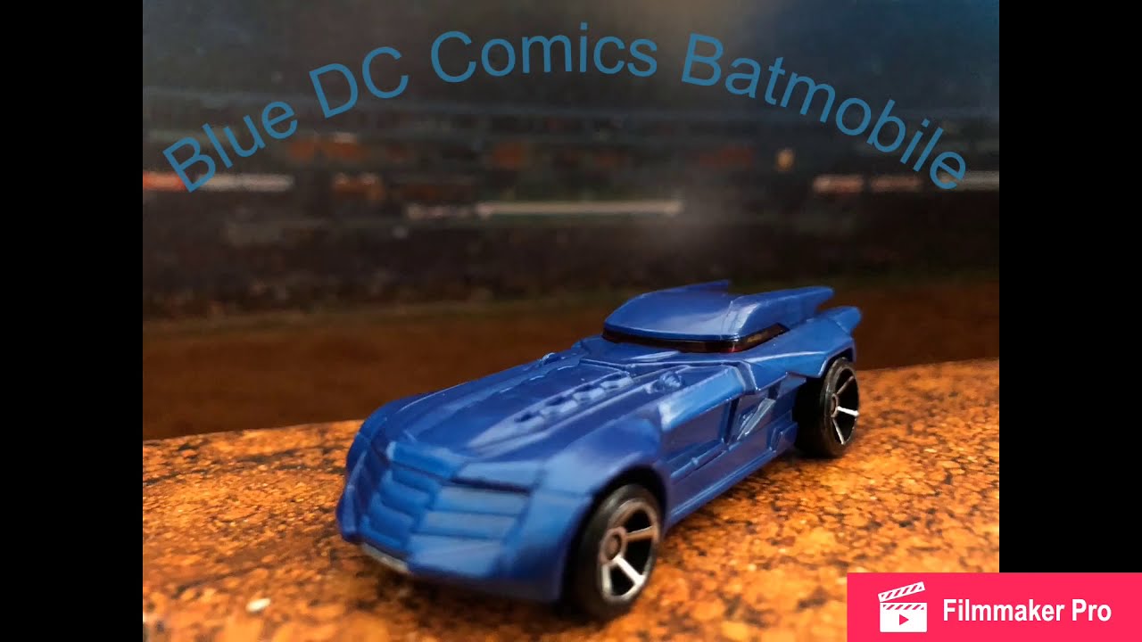 Hot Wheels DC Comics Blue Batmobile - YouTube