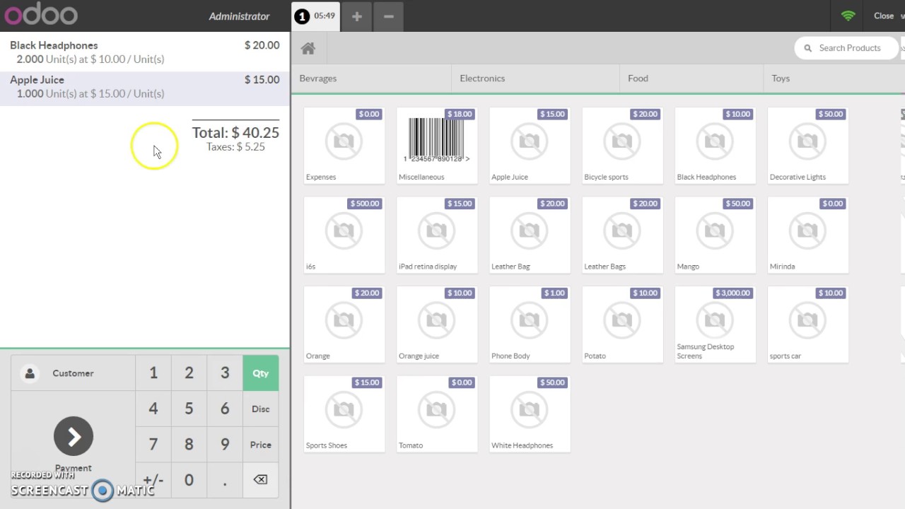 POS Odoo 10 - YouTube