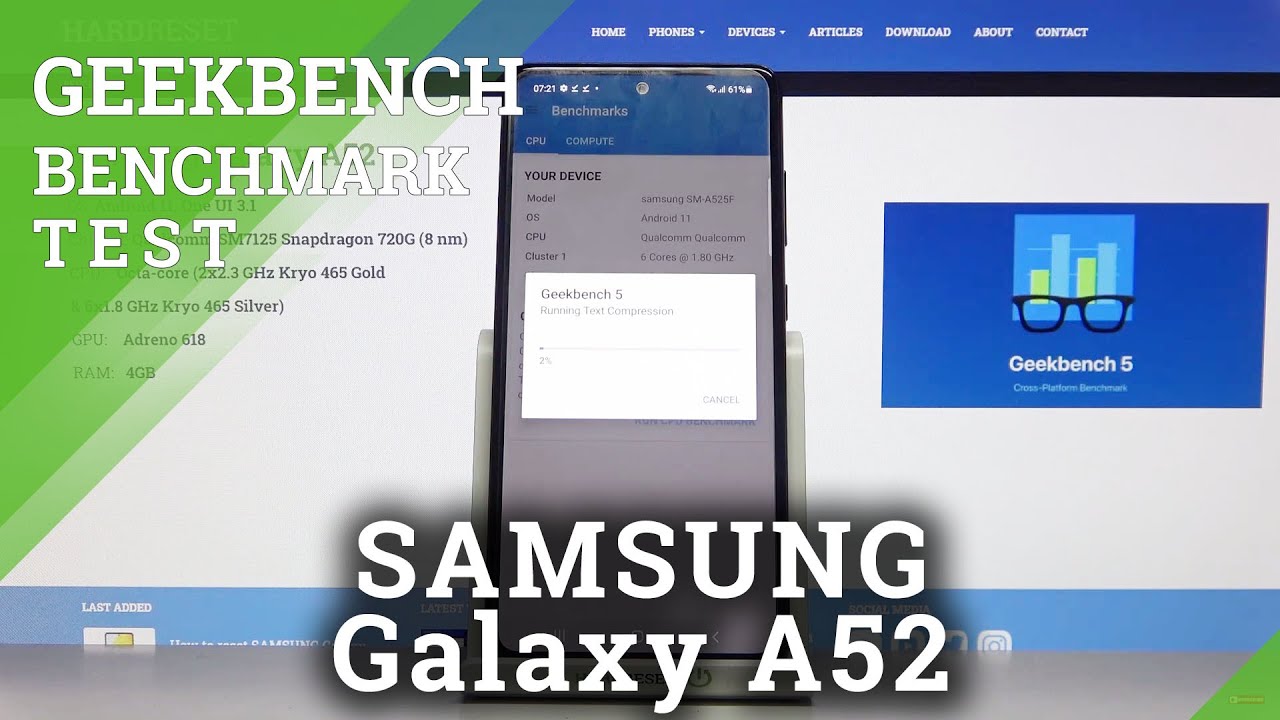 Samsung Galaxy A52 - Geekbench 5 TEST of CPU Performance - YouTube