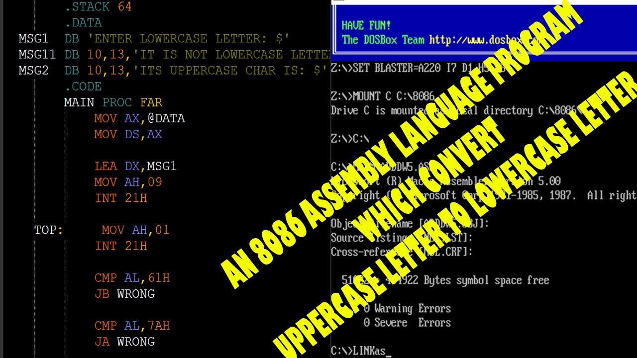 An 8086 Assembly Language Program That Convert UPPERCASE LETTER TO an-8086-assembly-language-program-that-convert-uppercase-letter-to
