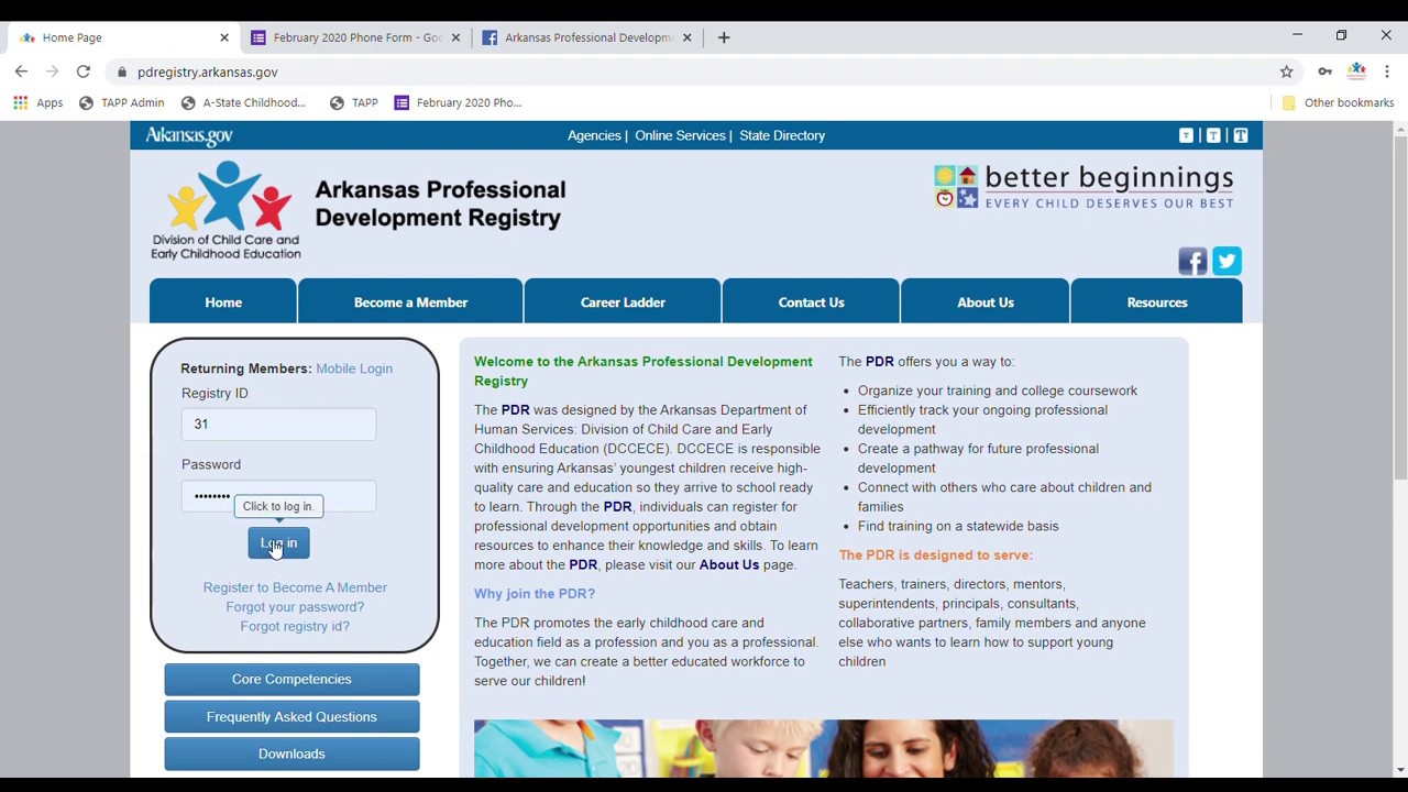 Registering a Training in the AR Professional Development Registry ...
