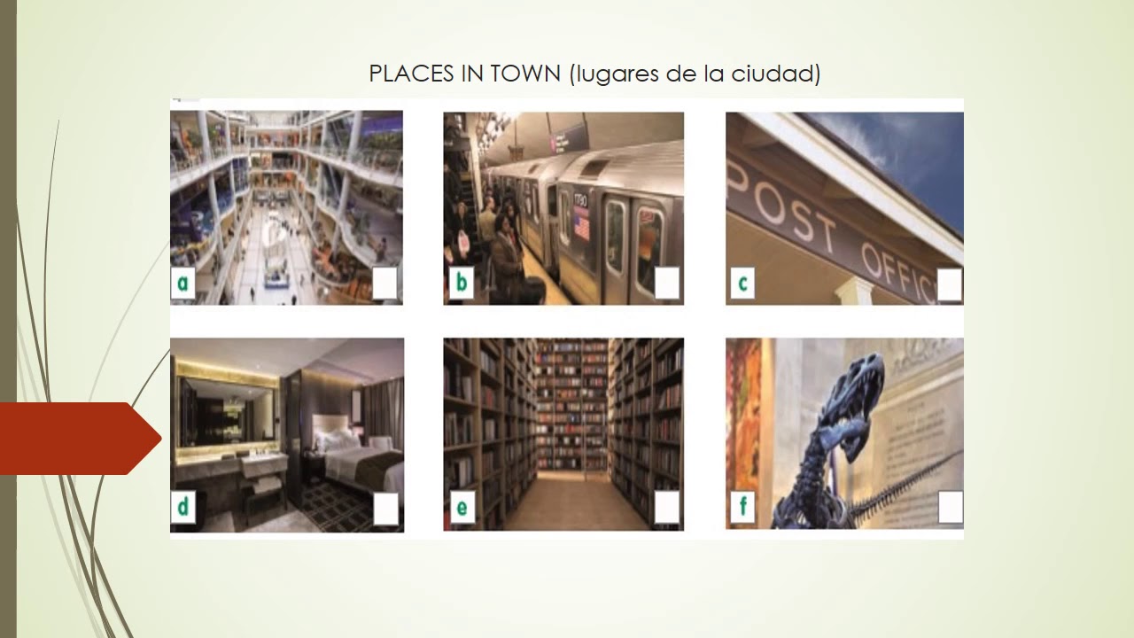 PLACES IN TOWN lugares de la ciudad - YouTube