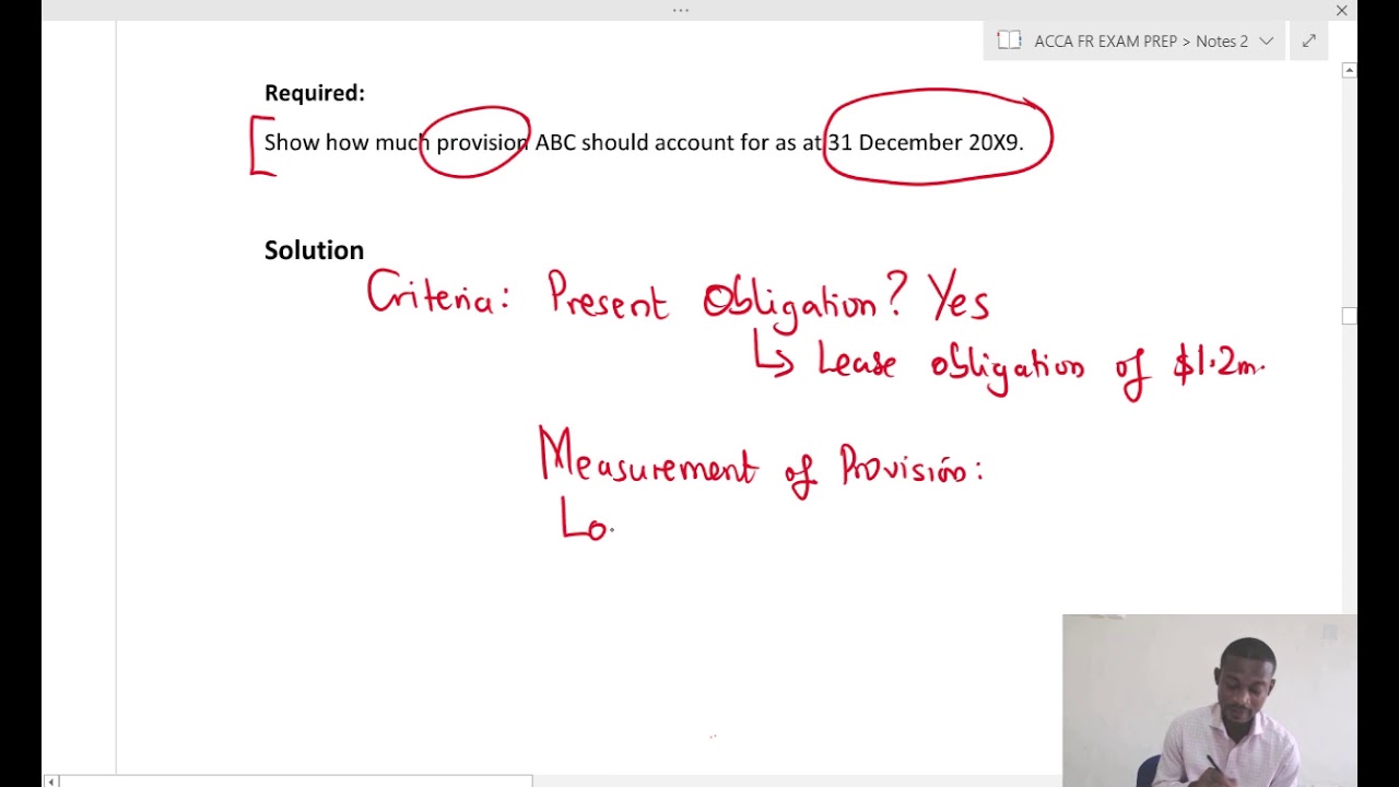 Provision for Onerous Contract - YouTube