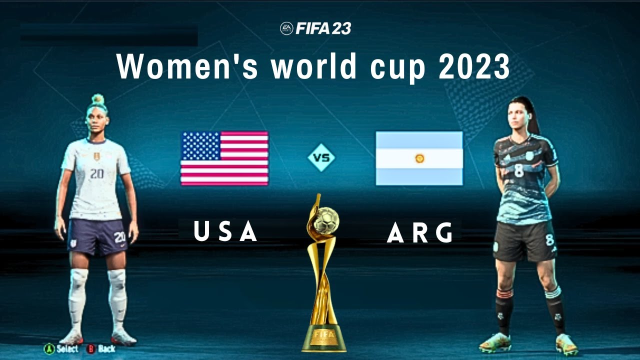 FIFA women's world cup 2023 | USA vs Argentina | FIFA 23 PC Gameplay ...