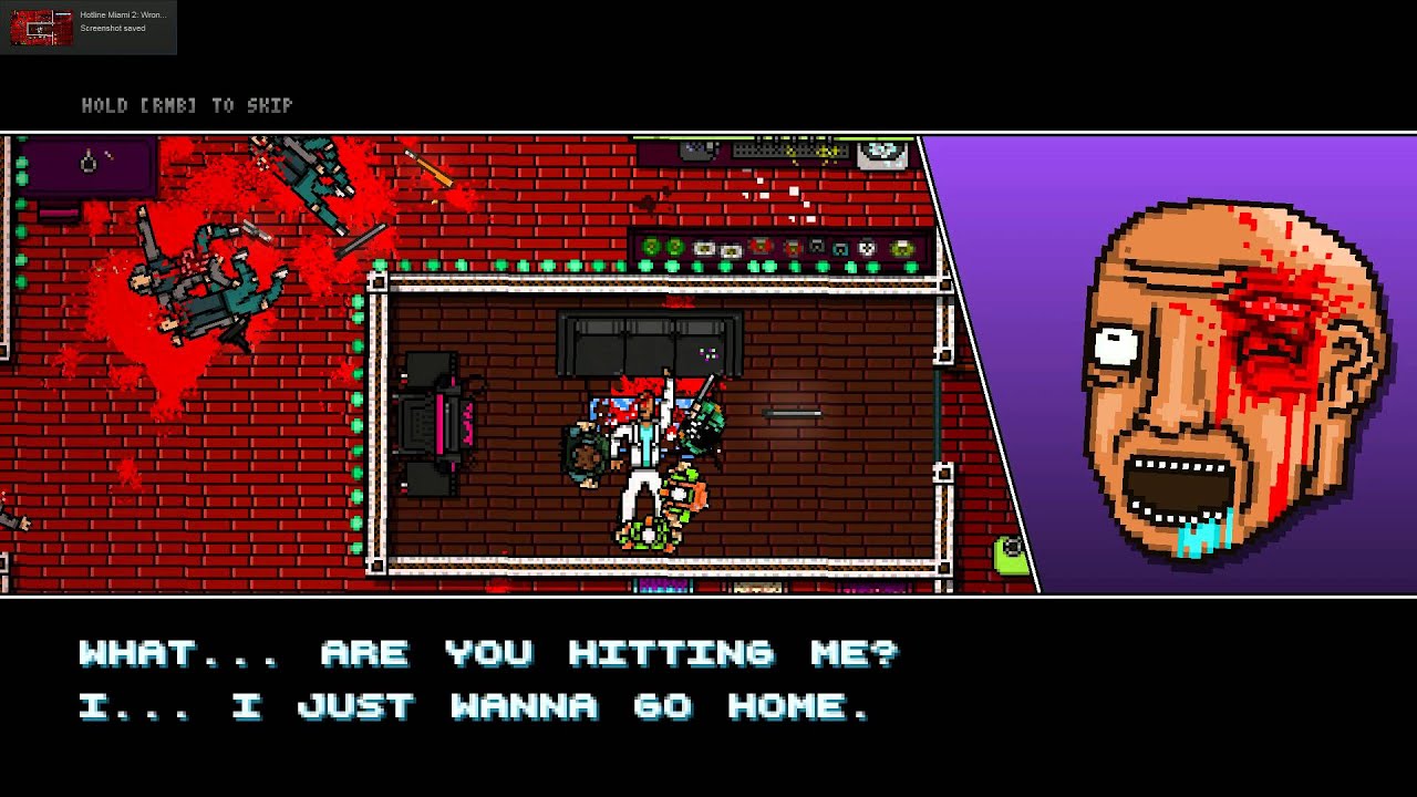 Hotline Miami 2-Henchman Death Scene! - YouTube