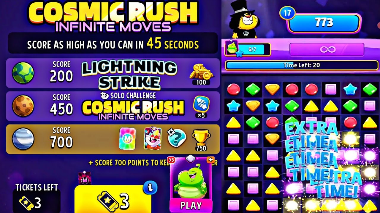 lightning strike cosmic rush | match masters | cosmic rush match ...