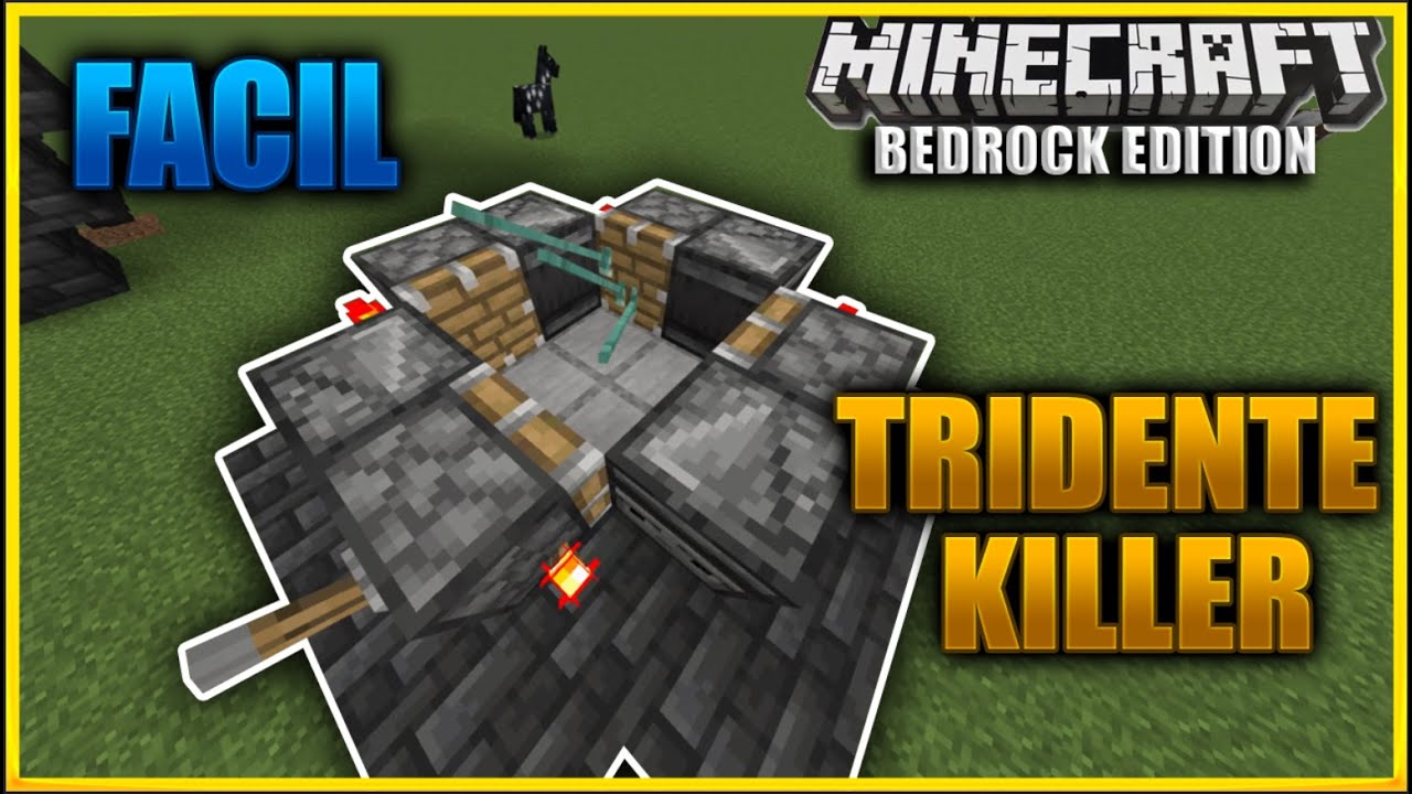 COMO HACER UN TRIDENTE KILLER Y PARA QUE SIRVE EN MINECRAFT BEDROCK ...