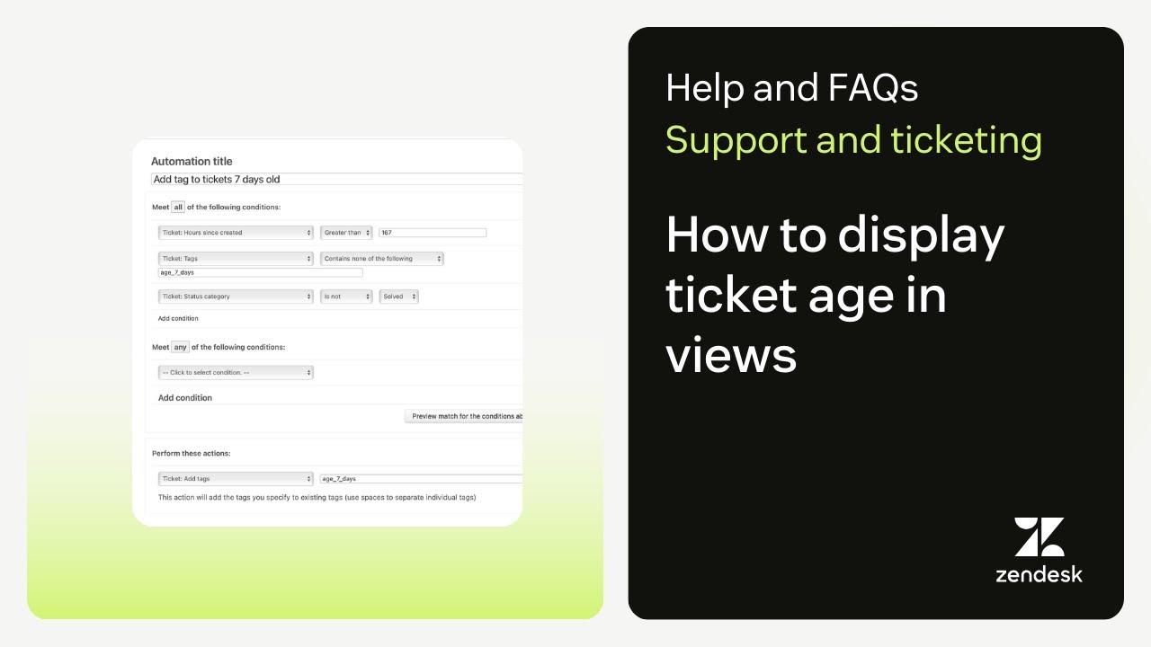 How to display ticket age in views - YouTube