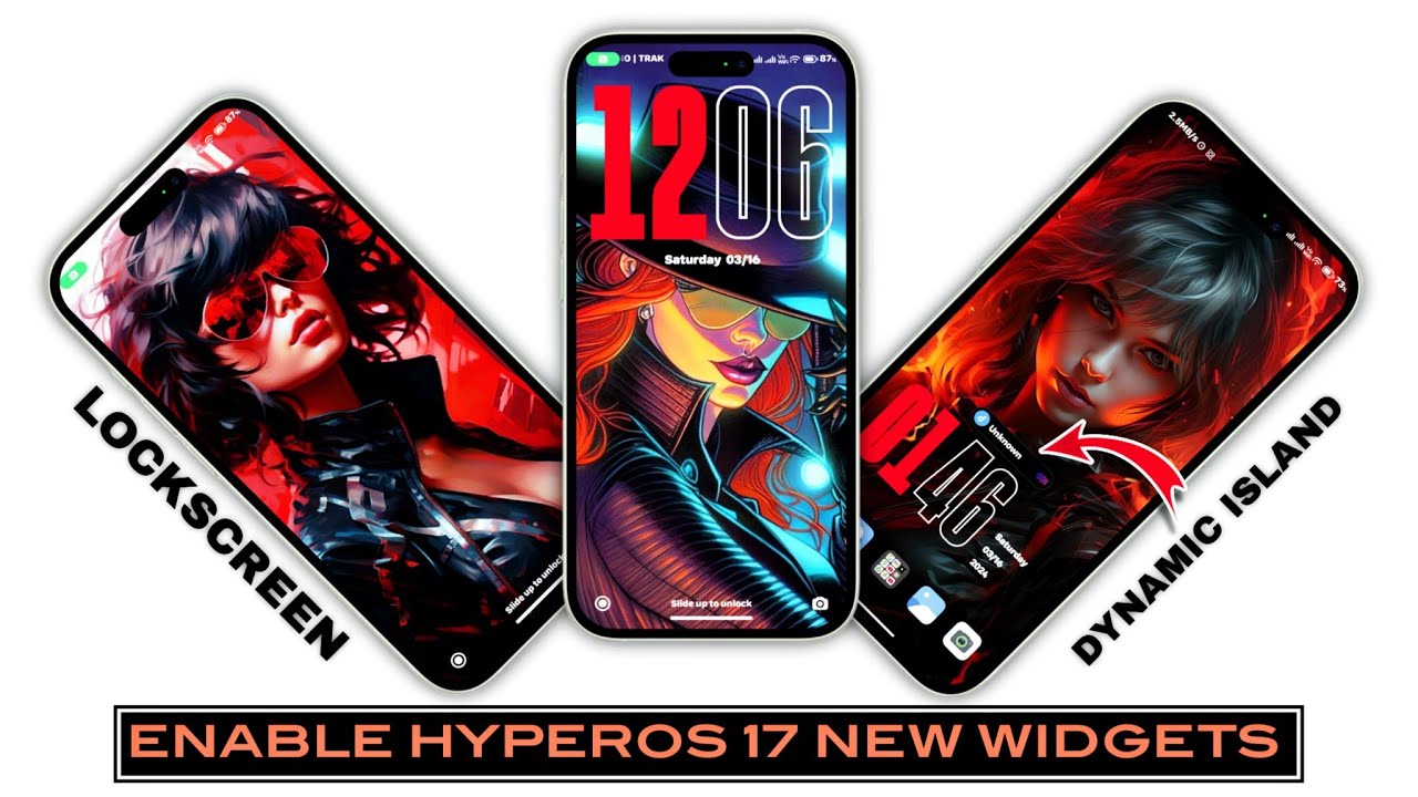 Xiaomi HyperOS 15+ New Lockscreen Widget For Miui13/14 Dynamic Island ...