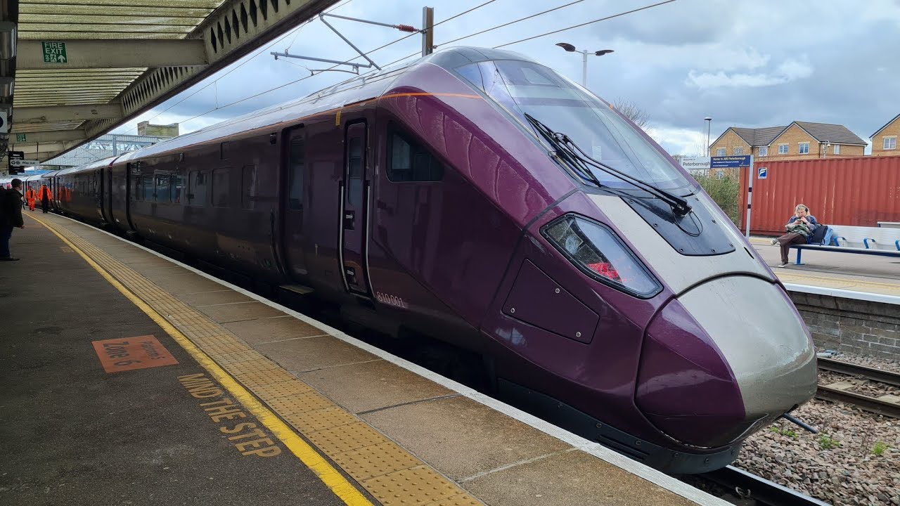 Brand new EMR 810 001 departing Peterborough - YouTube
