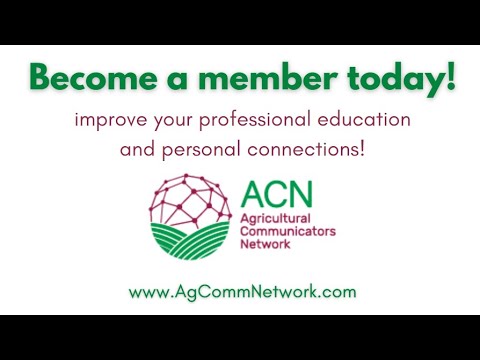 Seeking community? Become an Ag Comm Network Member! - YouTube