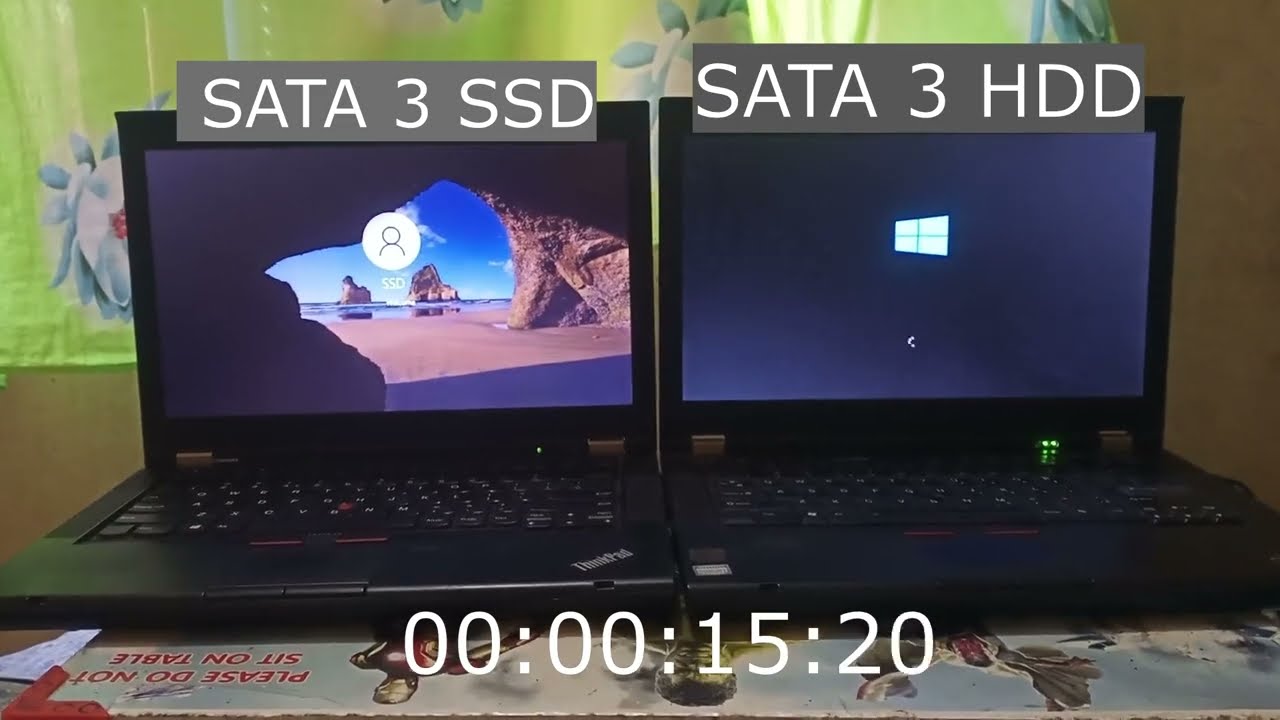 SDD vs HDD boot time comparison || Read write speed test comparison ...