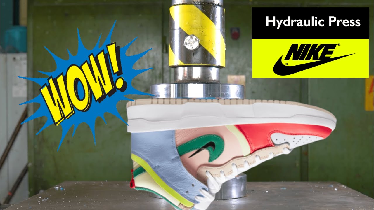 Nike. Hydraulic press 100 tons against Nike. The ball. Wow. Super mega ...