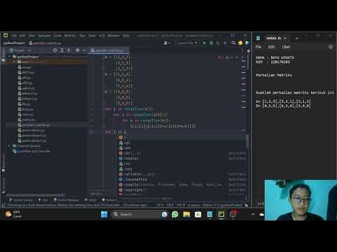 PERKALIAN MATRIKS DENGAN PYTHON - YouTube
