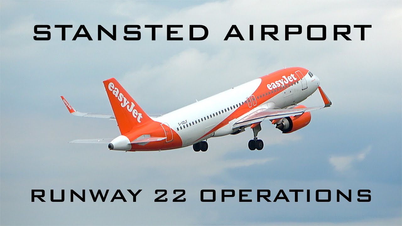 Stansted Airport - Runway 22 operations - YouTube