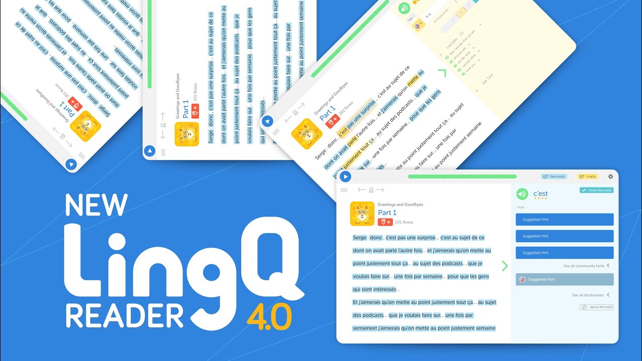 Using the new LingQ 4.0 reader - YouTube