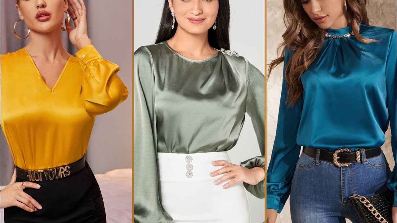 new arrival women Silk designer blouse designing - YouTube