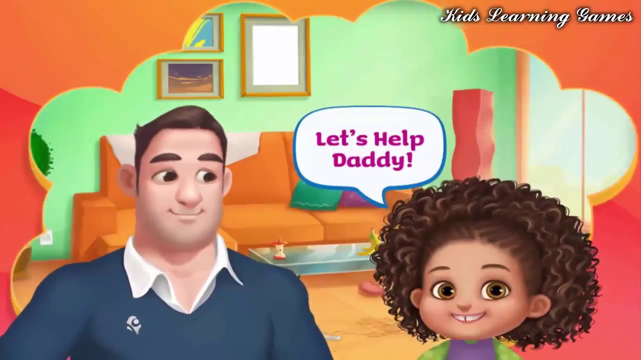 fun games for kids- cleaning and cooking for children daddy's little ...