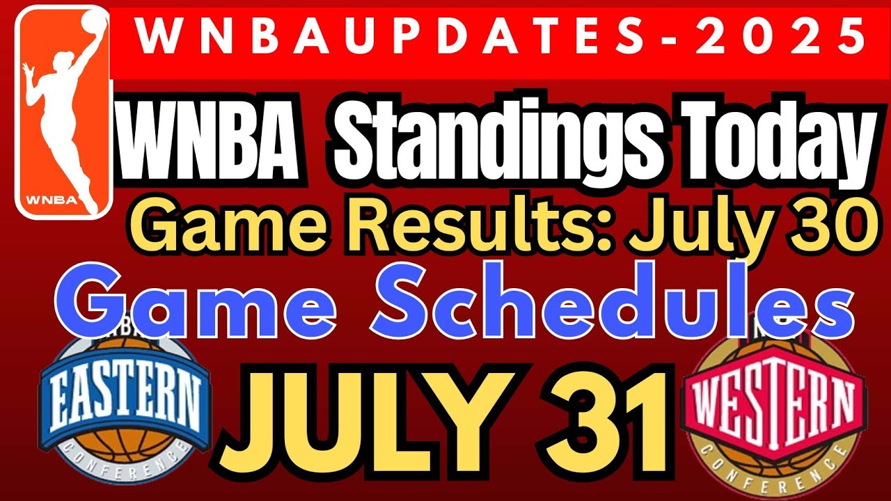 WNBA STANDINGS TODAY| July 30,2025 | NBA SCHEDULES #wnbaupdates # ...