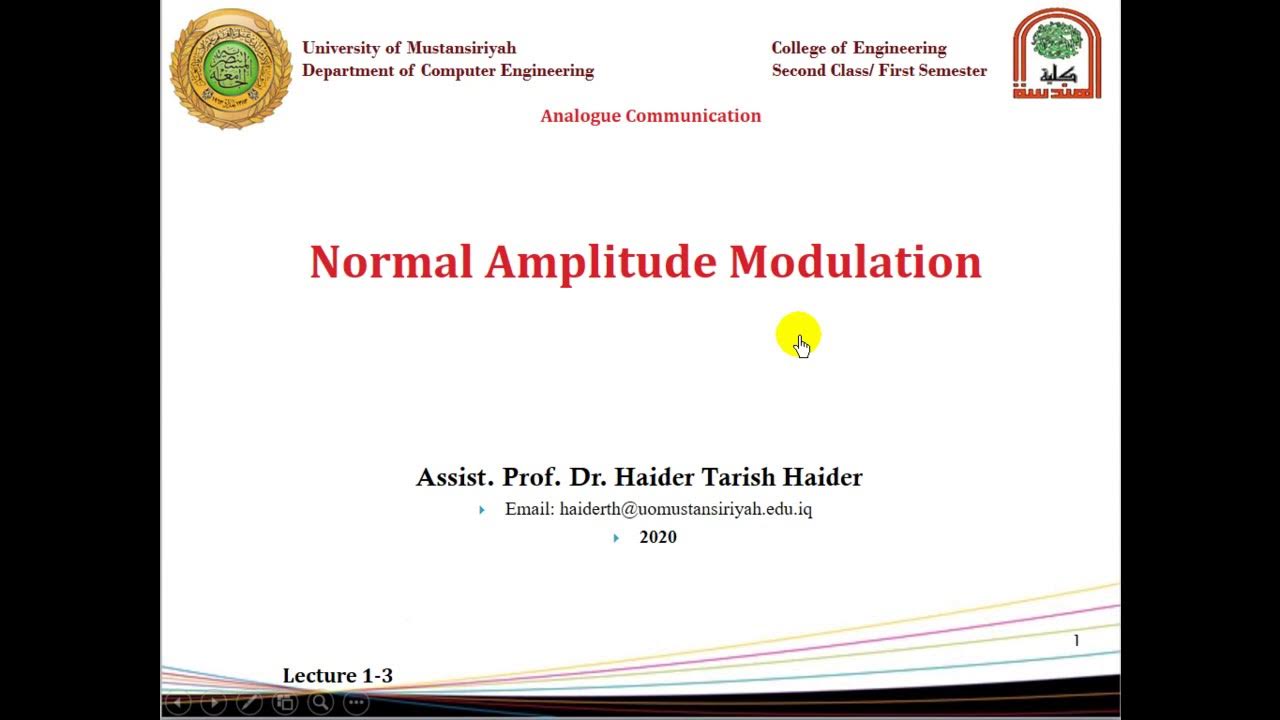 Lecture 3: Normal Amplitude Modulation (AM) - YouTube