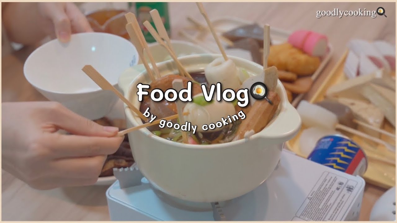 VLOG 44 | food vlog 🍢 ทำเบคอนอบวุ้นเส้น, โจ๊กหมูนุ่มๆ, โอเด้ง, ไปคาเฟ่ ...