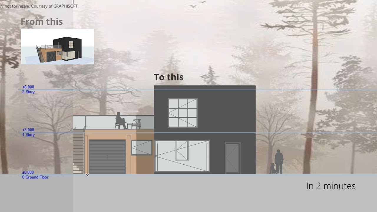 High Quality Architectural Elevation presentations | No Photoshop, Just Archicad - YouTube