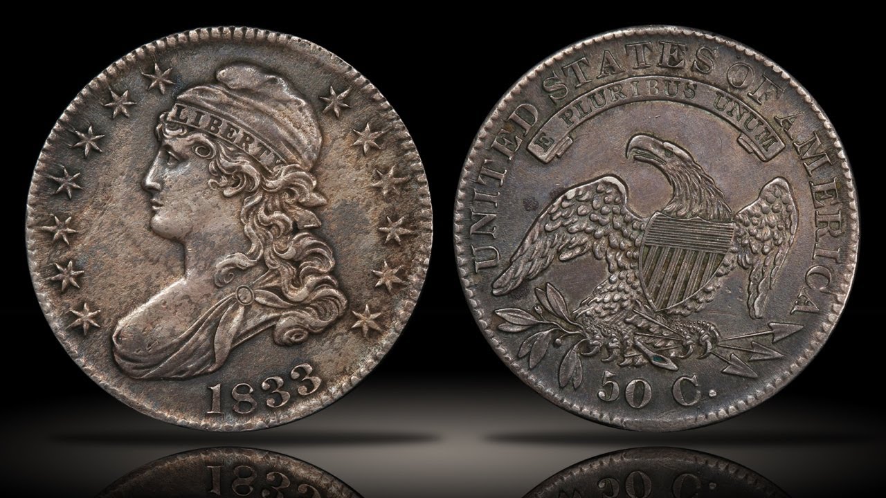 1833 Capped Bust Half Dollar PCGS AU Detail Lightly Cleaned and Retoned ...