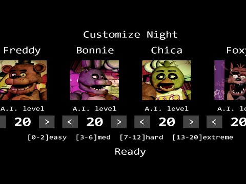 FNAF 1 20/20/20/20 Mode (Mobile) - YouTube