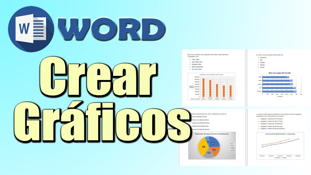 📊Dale Vida a tus Documentos:👉Como Insertar Gráficos en Word | Tutorial ...