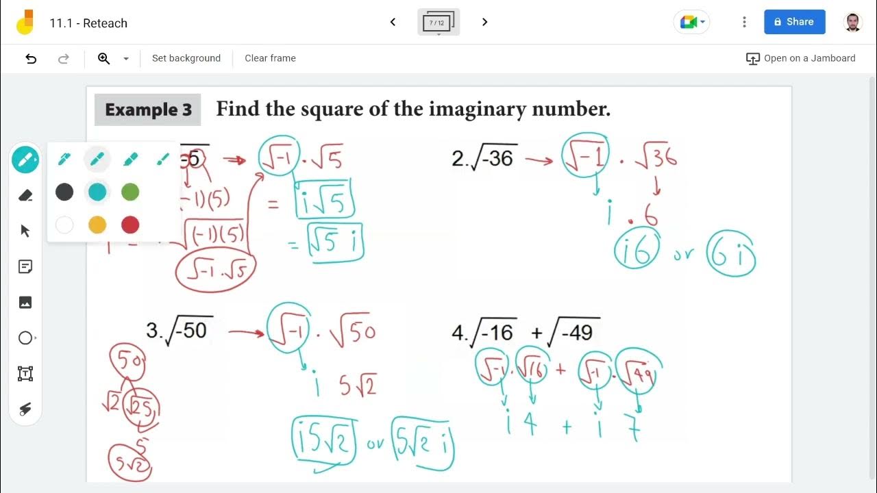 Lesson 11.1 Solving Quadratic Equations by Taking Square Roots (Part 2 ...