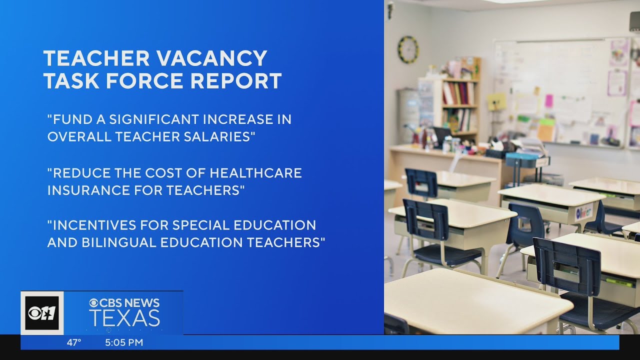 Texas teacher task force recommends better working conditions, pay ...