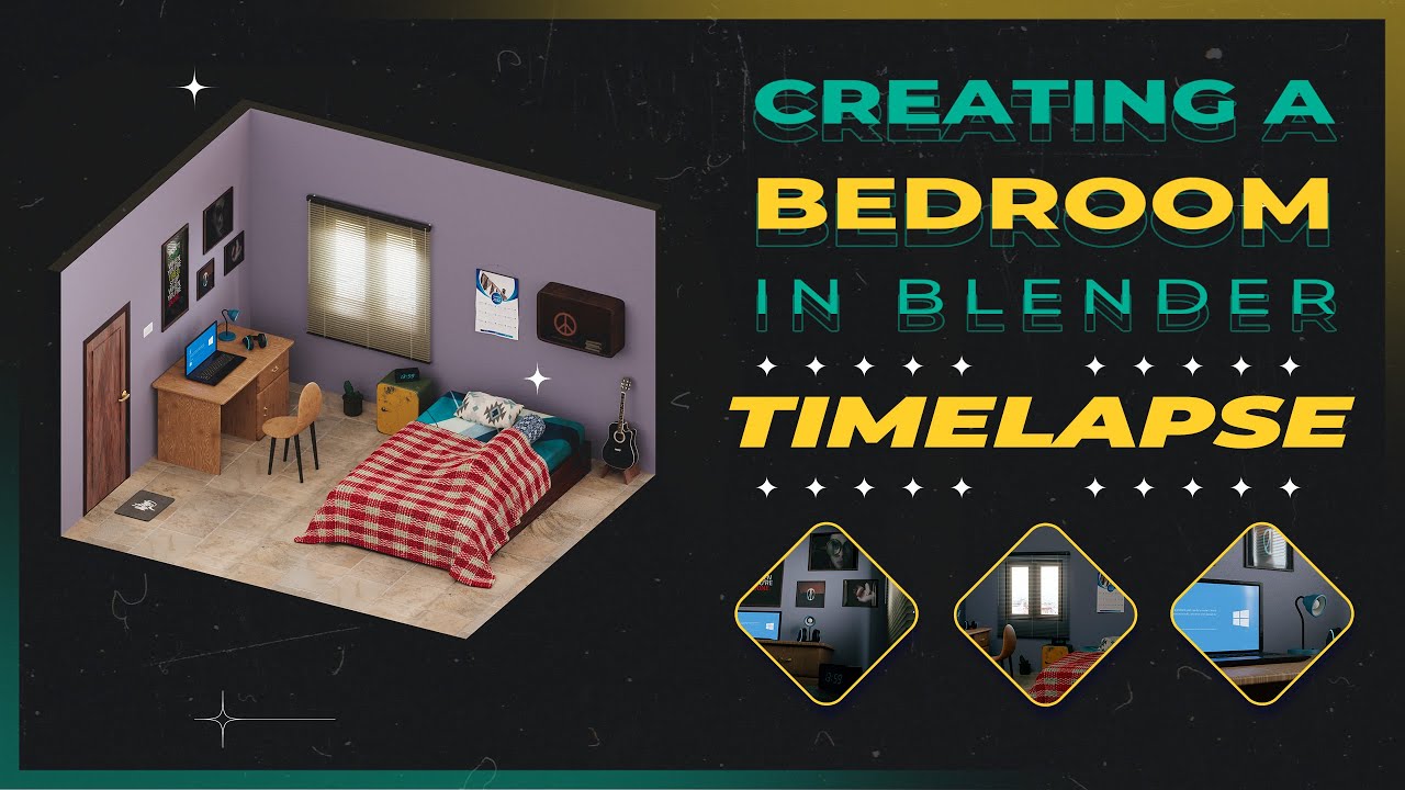 3D isometric room in blender - YouTube