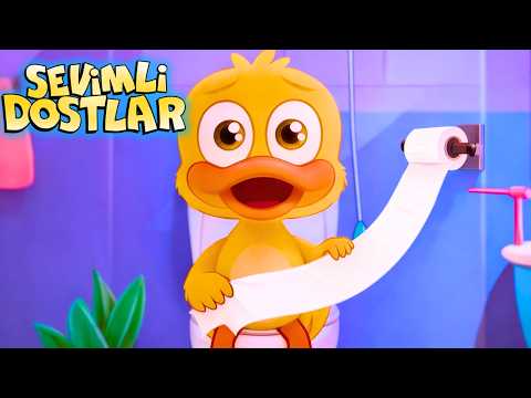 Çişini Sakın Bekletme! 🚽 Sevimli Dostlar Tuvalet Eğitimi ve Diş Fırçalama Şarkısı 🧡 Çocuk Şarkıları