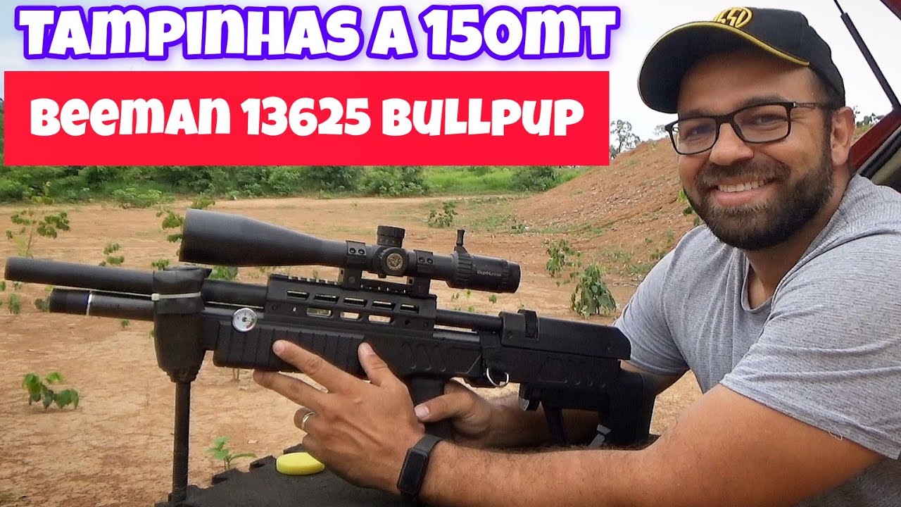 Beeman 13625 Bullpup com slug 18.70 da monster - YouTube