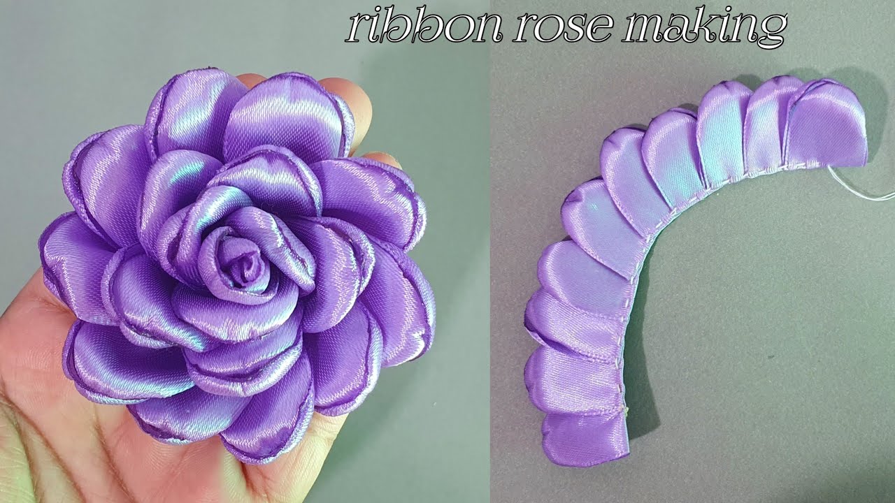 DIY : How to make an adorable fabric flower in 10 few minutes / How to ...