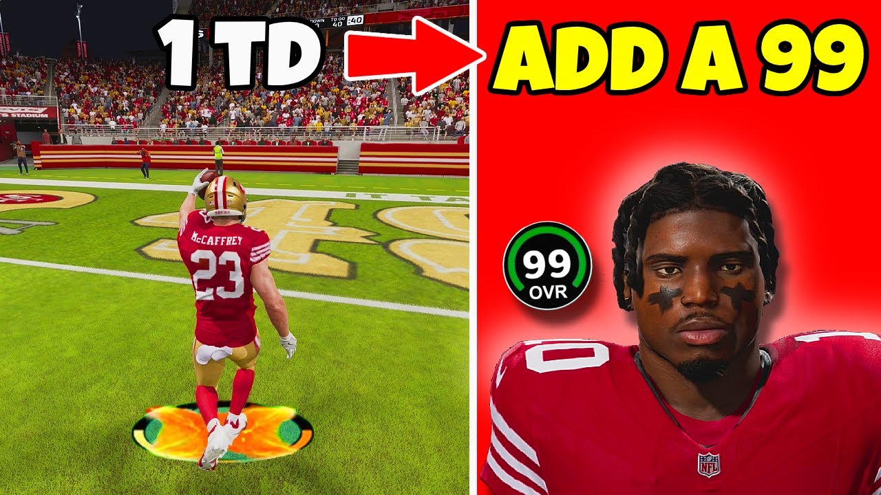 Score A Touchdown = Add A 99 Overall To The 49ers - YouTube