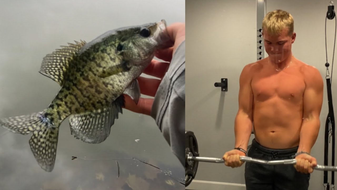 The Bulk Day 29 - Biceps & Forearms + Fishing - YouTube