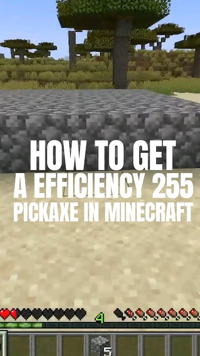 How to Get an Efficiency 255 Pickaxe in Minecraft - YouTube